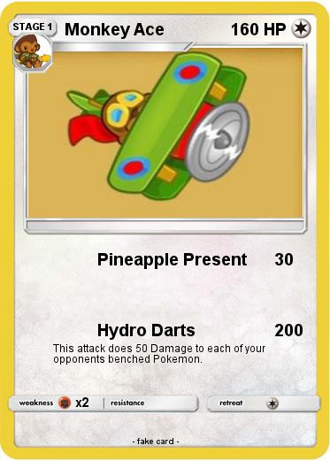 Pokémon Monkey Ace 4 4 - Pineapple Present - My Pokemon Card
