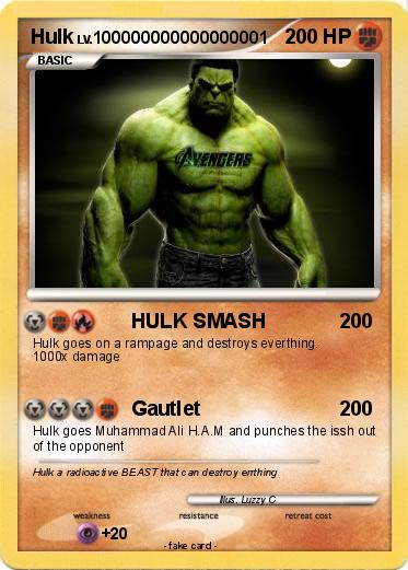 Pokémon Hulk 500 500 - HULK SMASH - My Pokemon Card