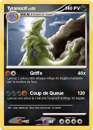Pokémon Tyranocif 264 264 - Griffe 40x - Ma carte Pokémon
