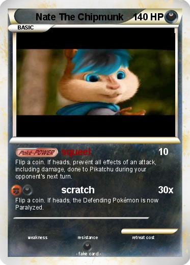 Pokémon Nate The Chipmunk - squeel - My Pokemon Card