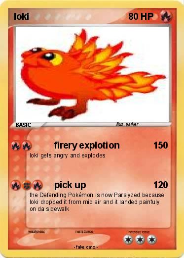 Pokémon loki 90vR9 - firery explotion - My Pokemon Card