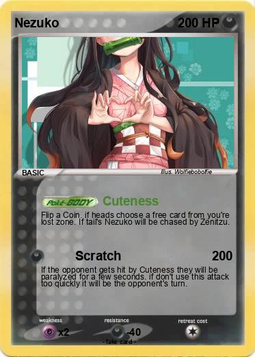 Pokémon Nezuko 75 75 - Cuteness - My Pokemon Card