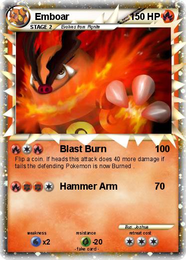 Pokémon Emboar 1263 1263 - Blast Burn - My Pokemon Card