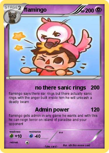 Pokémon flamingo 97 97 - no there sanic rings - My Pokemon Card