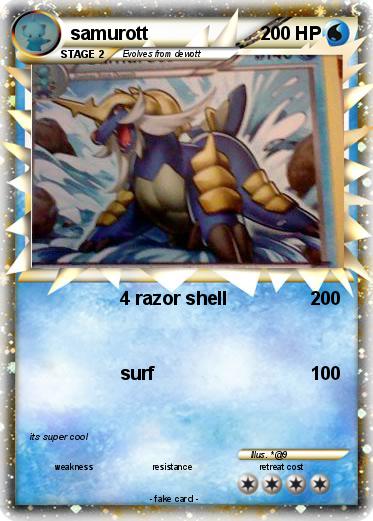 Pokémon samurott 715 715 - 4 razor shell - My Pokemon Card