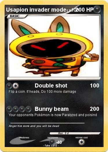 Pokémon Usapion invader mode - Double shot - My Pokemon Card