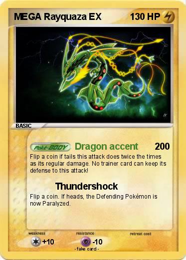 Pokémon MEGA Rayquaza EX 69 69 - Dragon accent - My Pokemon Card