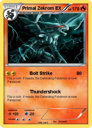 Pokémon Primal Zekrom EX 1 1 - Bolt Strike - My Pokemon Card