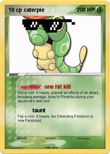 Pokémon 10 cp caterpie - one hit kill - My Pokemon Card