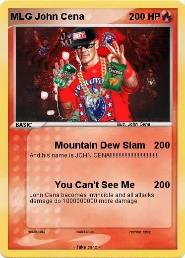 Pokémon MLG John Cena 33 33 - Mountain Dew Slam - My Pokemon Card