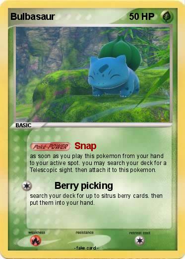 Pokémon Bulbasaur 1845 1845 - Snap - My Pokemon Card