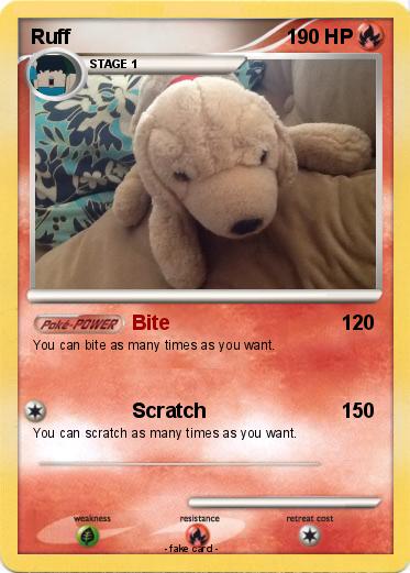 Pokémon Ruff 18 18 - Bite - My Pokemon Card