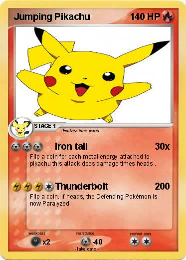 Pokémon Jumping Pikachu 2 2 - iron tail - My Pokemon Card