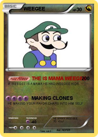 Pokémon WEEGEE 1115 1115 - THE IS MAMA WEEGEE - My Pokemon Card