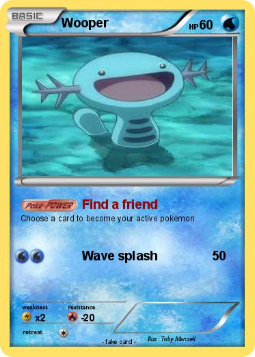 Pokémon Wooper 89 89 - Find a friend - My Pokemon Card