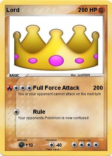 Pokémon Lord 1851 1851 - Full Force Attack - My Pokemon Card