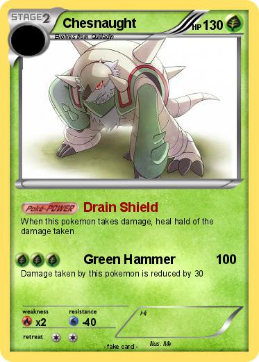 Pokémon Chesnaught 169 169 - Drain Shield - My Pokemon Card