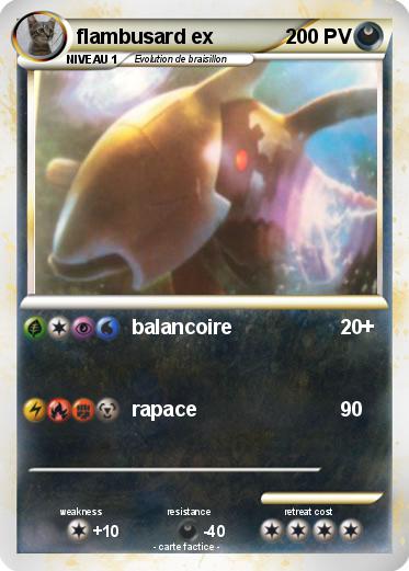 Pokémon flambusard ex - balancoire - Ma carte Pokémon