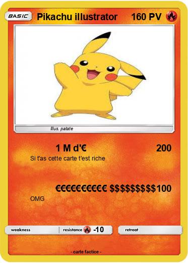 Pokémon Pikachu illustrator 16 16 - 1 M d'€ - Ma carte Pokémon