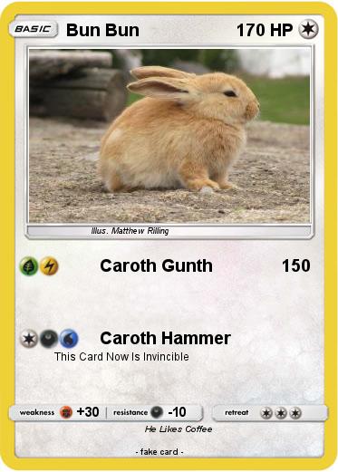 Pokémon Bun Bun 41 41 - Caroth Gunth - My Pokemon Card