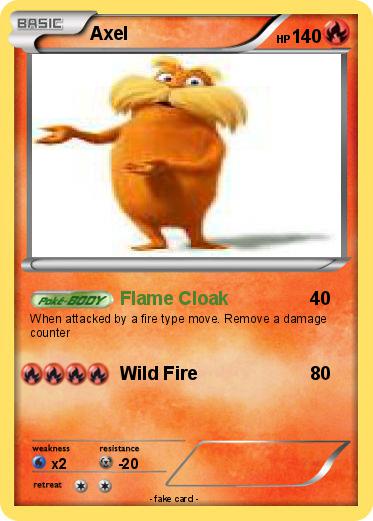 Pokémon Axel 1593 1593 - Flame Cloak - My Pokemon Card