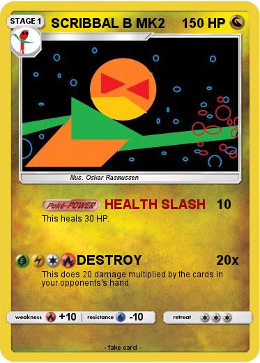 Pokémon SCRIBBAL B - HEALTH SLASH - My Pokemon Card