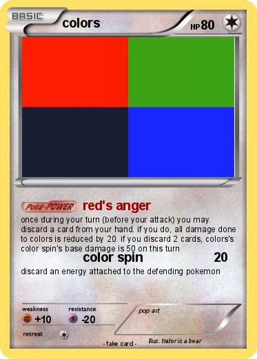 Pokémon colors 13 13 - red's anger - My Pokemon Card