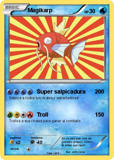 Pokémon Magikarp 1498 1498 - Super salpicadura - Mi carta pokémon