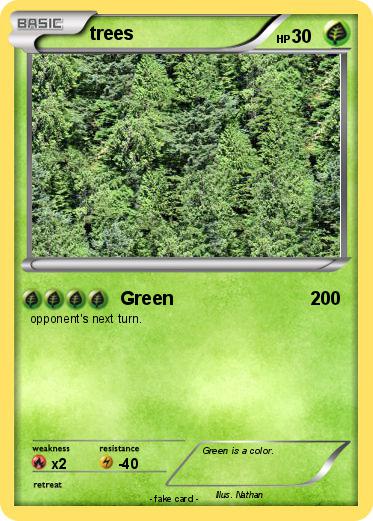 Pokémon trees 18 18 - Green - My Pokemon Card