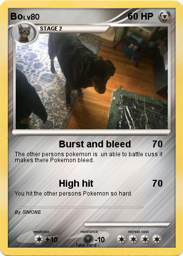 Pokémon 1 146247 146247 - Burst and bleed - My Pokemon Card