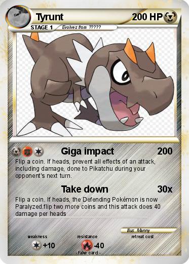 Pokémon Tyrunt 30 30 - Giga impact - My Pokemon Card