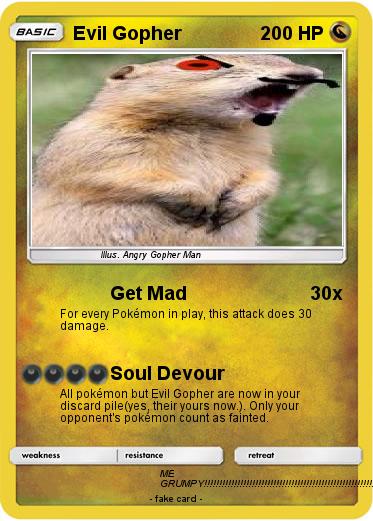 Pokémon Evil Gopher - Get Mad - My Pokemon Card
