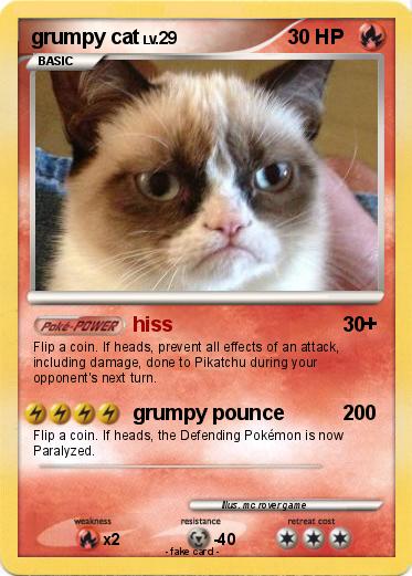 Pokémon grumpy cat 370 370 - hiss - My Pokemon Card