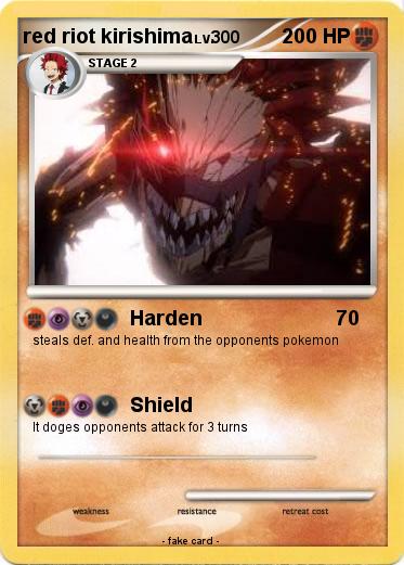 Pokémon red riot kirishima - Harden - My Pokemon Card