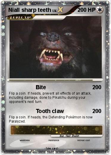 Pokémon Niall sharp teeth - Bite - My Pokemon Card