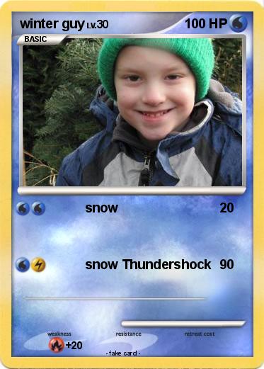 Pokémon winter guy - snow - My Pokemon Card