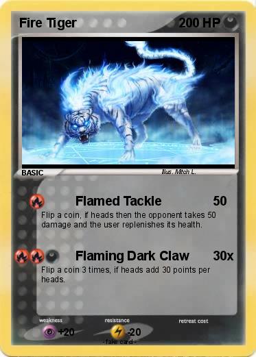Pokémon Fire Tiger 10 10 - Flamed Tackle - My Pokemon Card