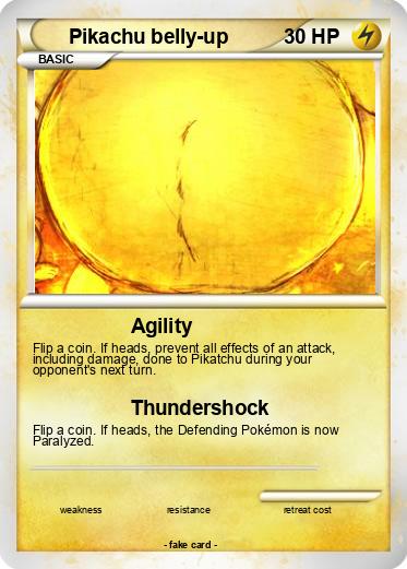 Pokémon Pikachu belly up - Agility - My Pokemon Card