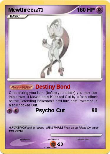 Pokémon Mewthree 1026 1026 - Destiny Bond - My Pokemon Card