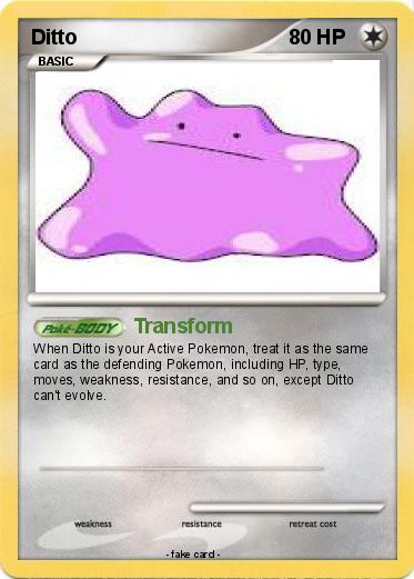 Pokémon Ditto 192 192 - Transform - My Pokemon Card