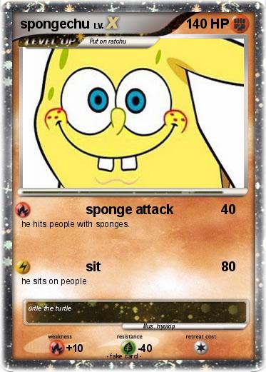 Pokémon spongechu 2 2 - sponge attack - My Pokemon Card