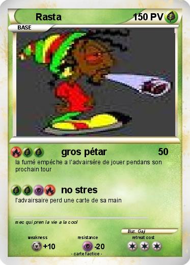 Pokémon Rasta 28 28 - gros pétar - Ma carte Pokémon