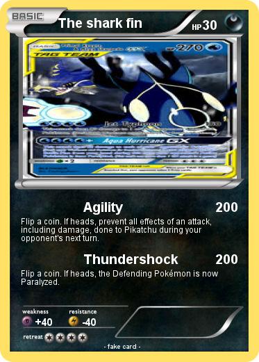 Pokémon The shark fin - Agility - My Pokemon Card
