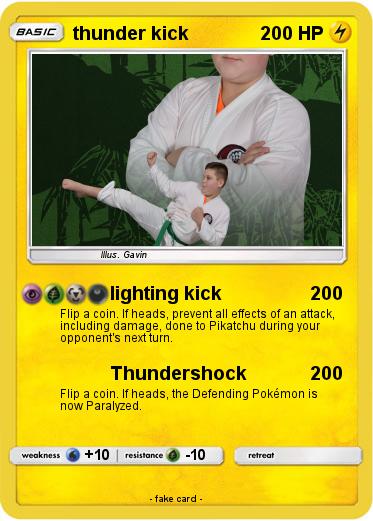 Pokémon thunder kick - lighting kick - My Pokemon Card