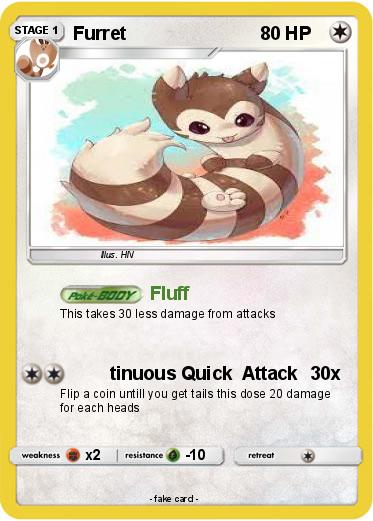 Pokémon Furret 116 116 - Fluff - My Pokemon Card