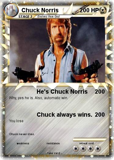 Pokémon Chuck Norris 3771 3771 - He's Chuck Norris - My Pokemon Card