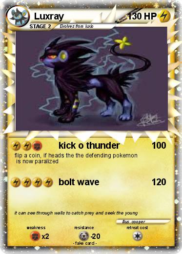 Pokémon Luxray 637 637 - kick o thunder - My Pokemon Card