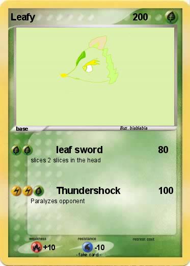 Pokémon Leafy 197 197 - leaf sword - My Pokemon Card