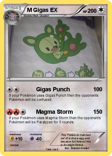 Pokémon M Gigas EX - Gigas Punch - My Pokemon Card