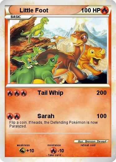 Pokémon Little Foot 3 3 - Tail Whip - My Pokemon Card